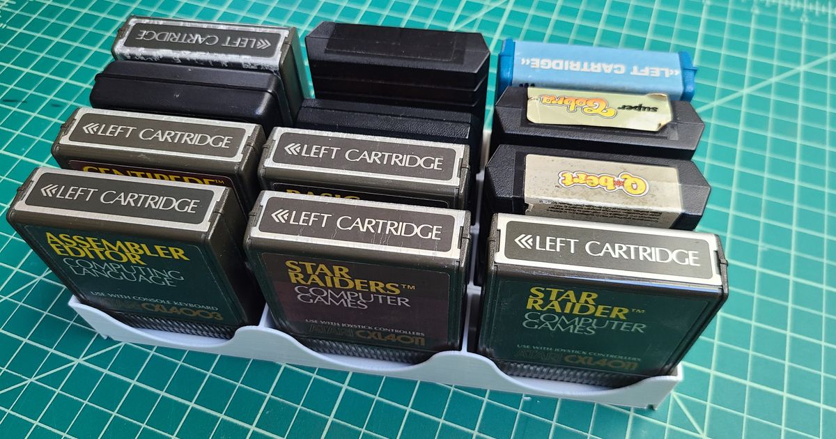 Atari 400/800/XE Cartridge Holder by bjepson | Download free STL model ...