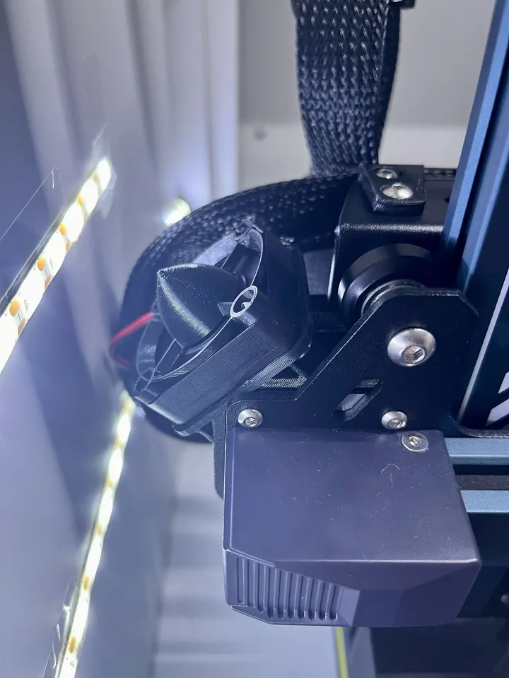 Clip'n'Cool: toolless 40mm Fan Mount / Holder for X Axis Stepper Motor ...