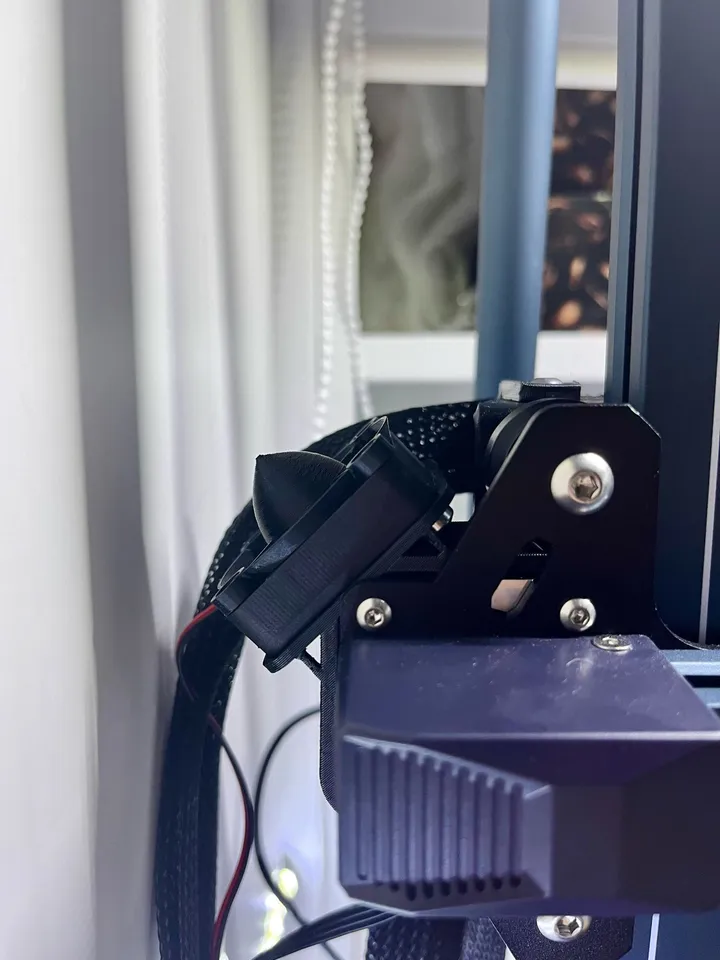 Clip'n'Cool: toolless 40mm Fan Mount / Holder for X Axis Stepper Motor ...