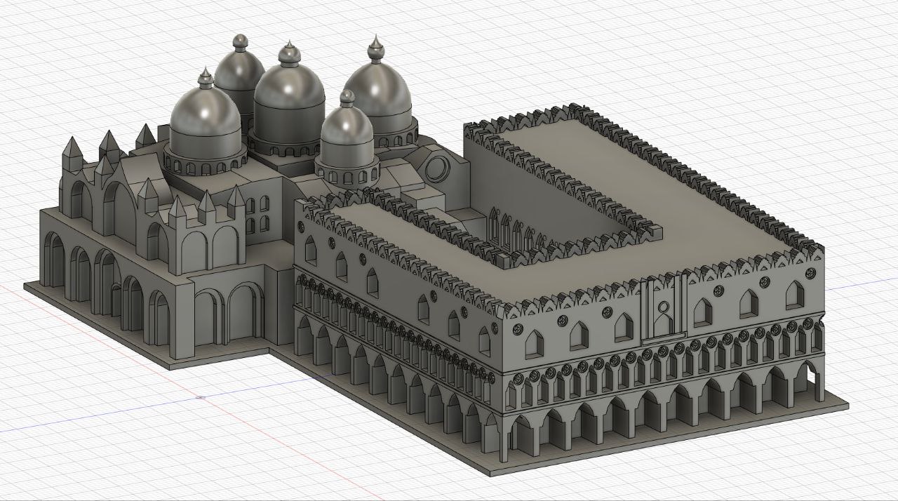 Printable Palazzo Ducale (Doge's Palace) and Basilica San Marco by ...