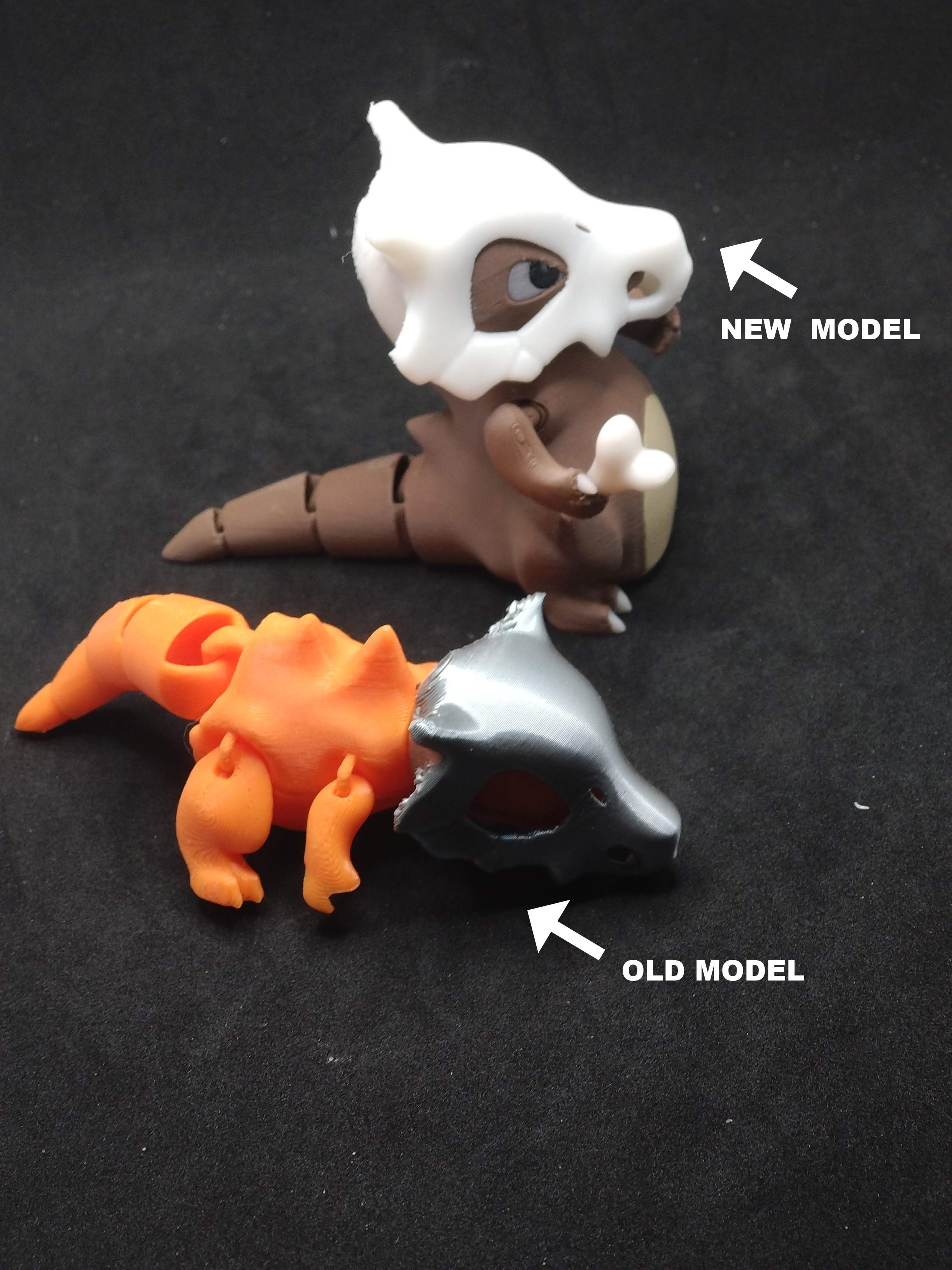 Articulated Cubone Toy by zuperbuuworks | Download free STL model ...