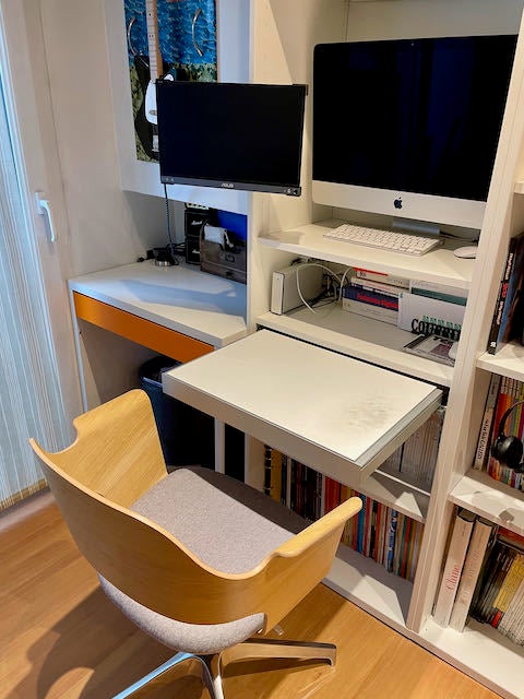 Folding, retractable monitor mount by Adamow | Download free STL model ...