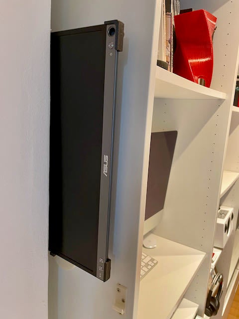 Folding, retractable monitor mount by Adamow | Download free STL model ...