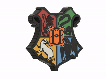 Hogwarts Houses Lightbox by Valeria Momo & Mattia | Download free STL ...