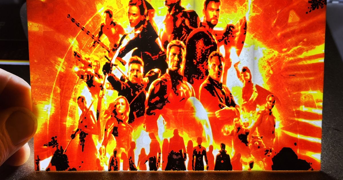 Lithophane Marvel Color hueforge par Art3dMaker | Téléchargez ...