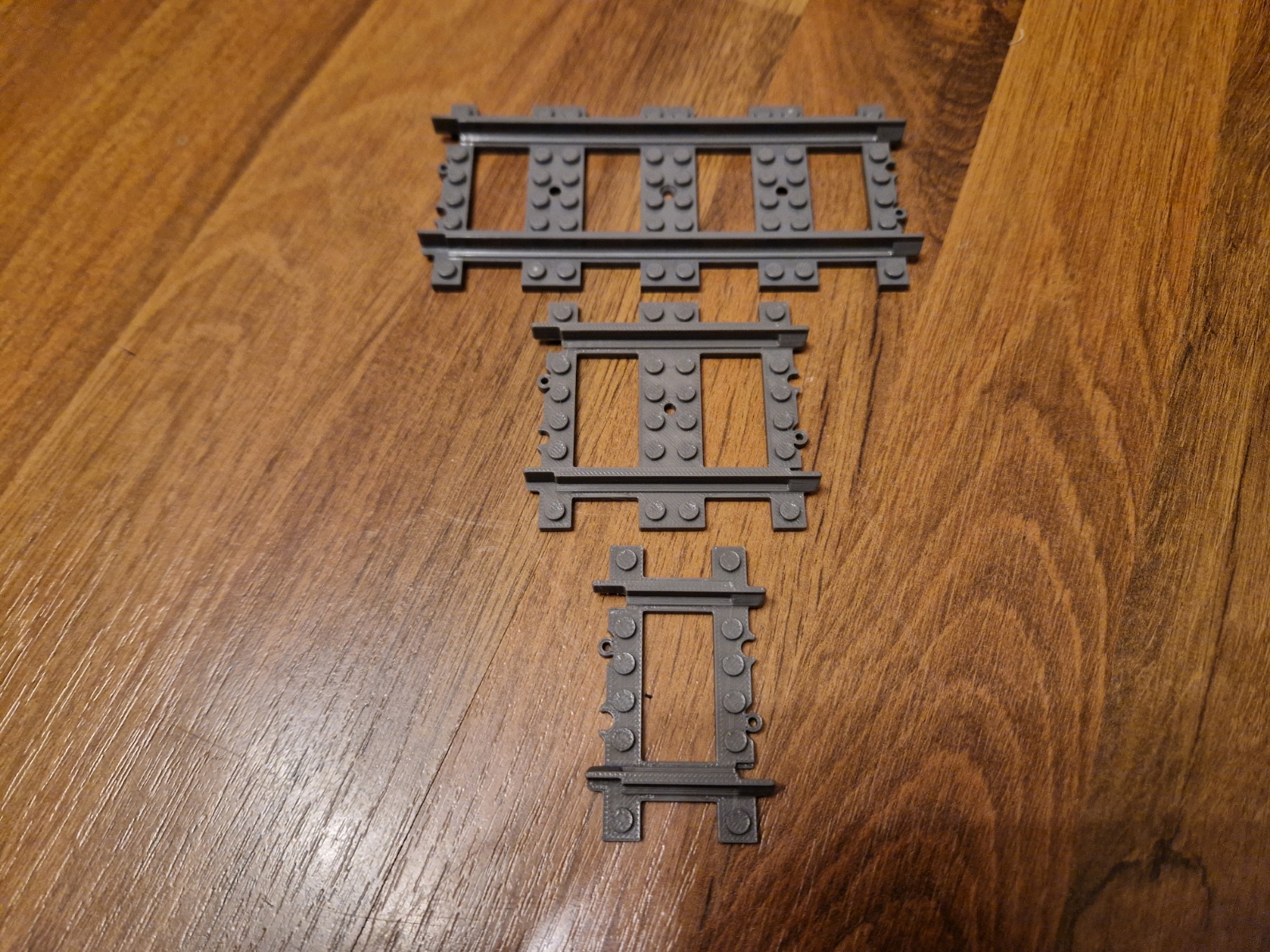 LEGO half and quarter straight train track rails by 3DMegoldasok ...