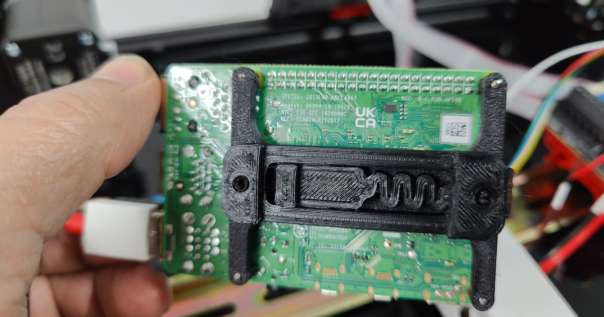RPI mount for DIN bracket by Edwin | Download free STL model ...