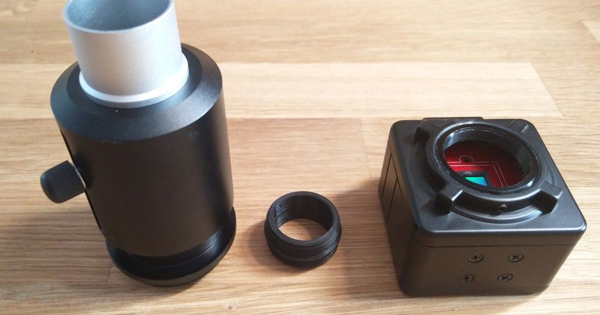 Amscope to camera module adapter by @doegox | Download free STL model ...