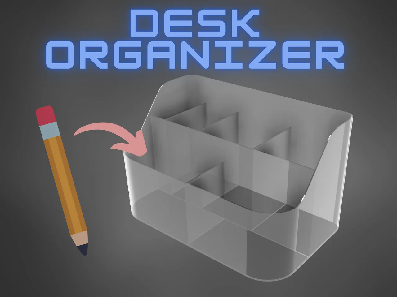 Pencil desk organizer box by Themilda | Download free STL model ...