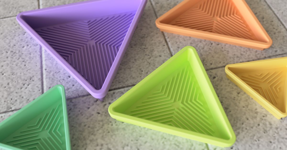 Triangle Plant Saucer in Various Sizes by Lucky Resistor | Download ...