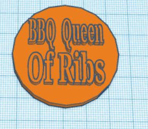 BBQ Pin (Queen Of Ribs) by Mo | Download free STL model | Printables.com