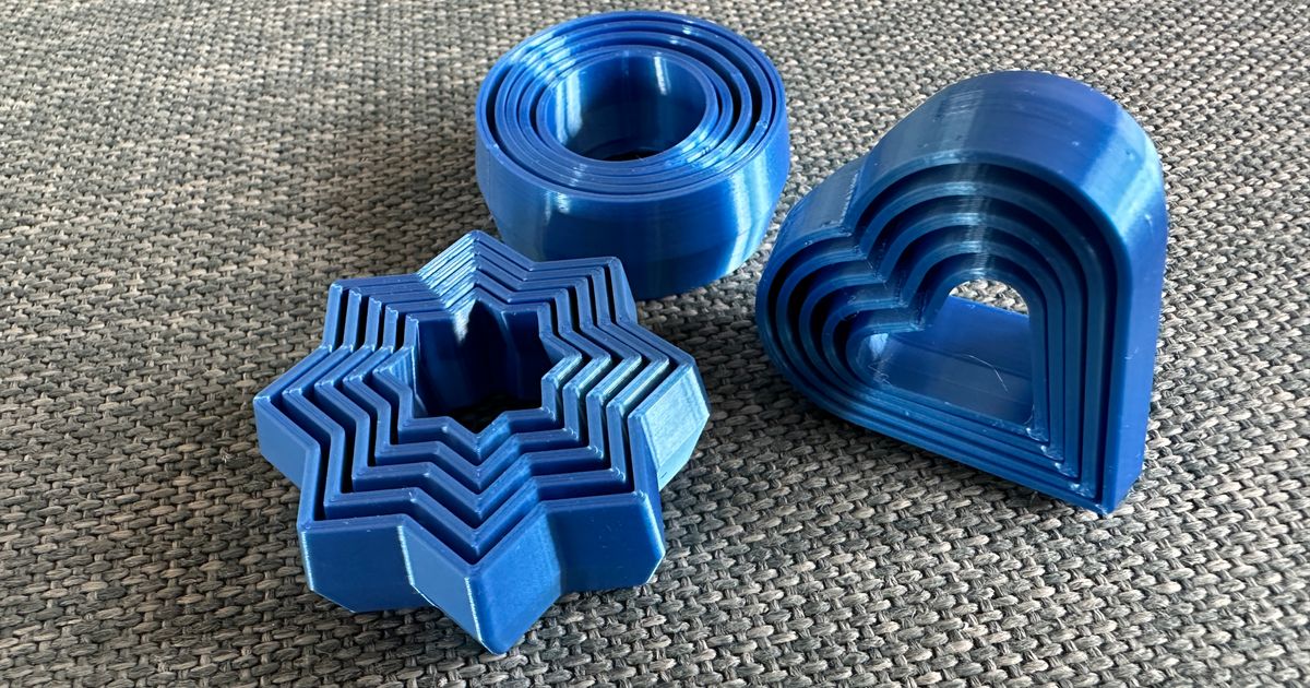 Small Nested Fidget Toy Set - 8-point Star, Heart, and Circle by Bric ...