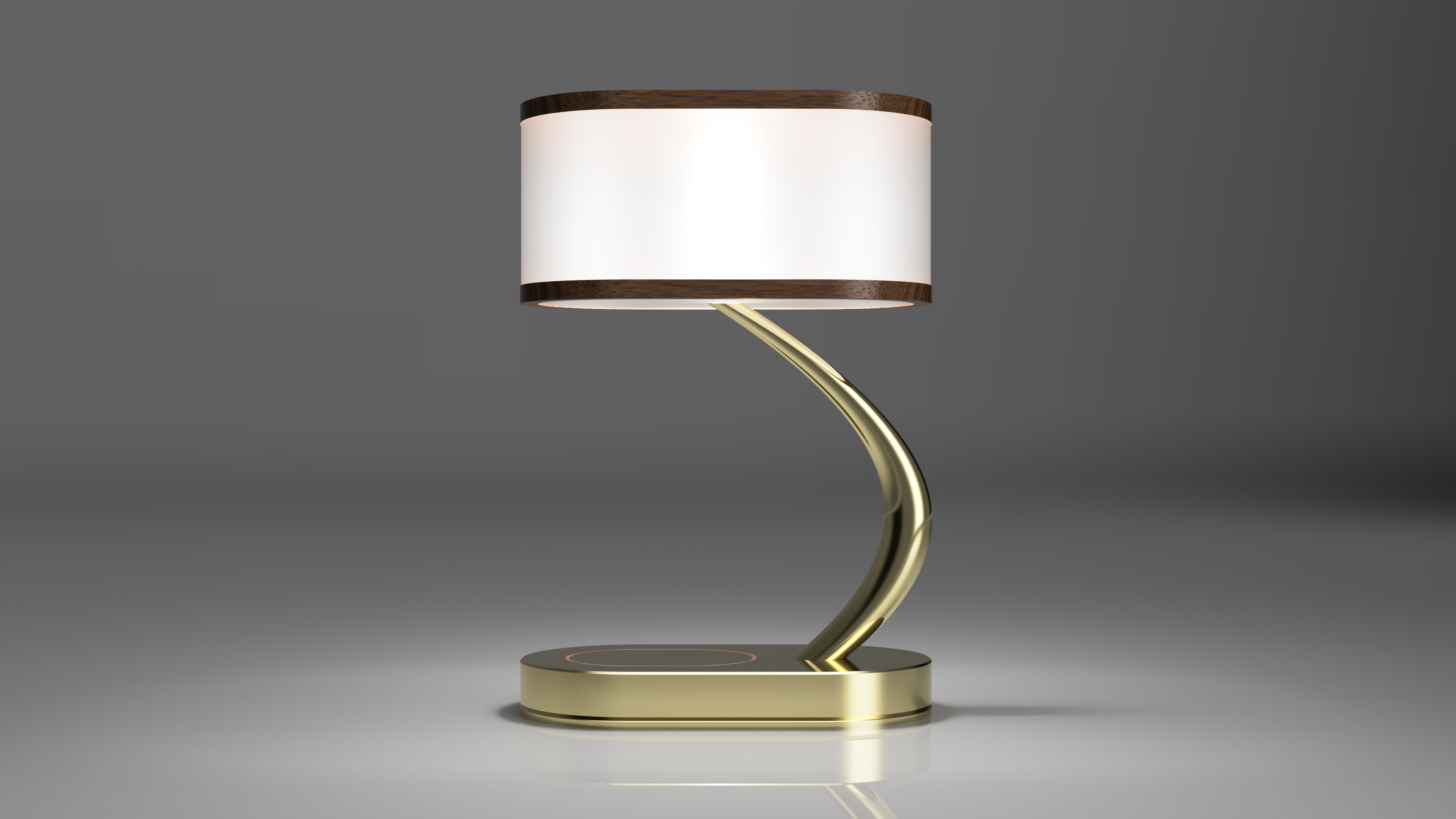 Modern Table Lamp with Wireless Charger by Jal Shah | Download free STL ...