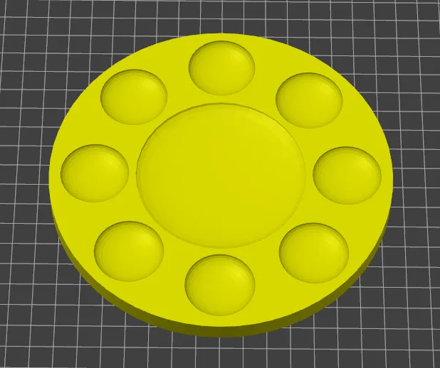 Simple paint palette by Wilma Ridley | Download free STL model ...