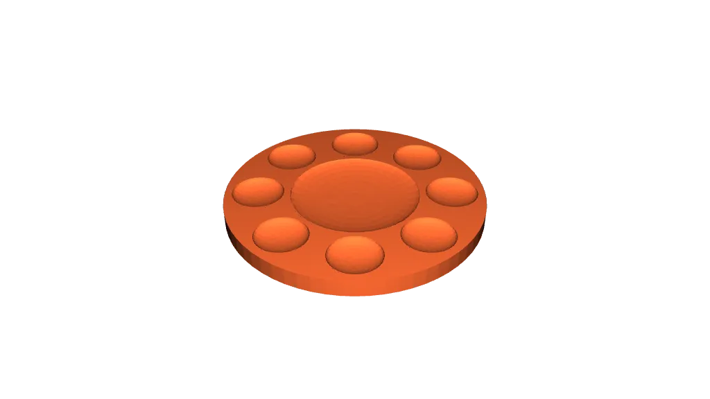 Simple paint palette by Wilma Ridley | Download free STL model ...