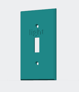 light switch cover (it says light on it) by JohnDFishing | Download ...