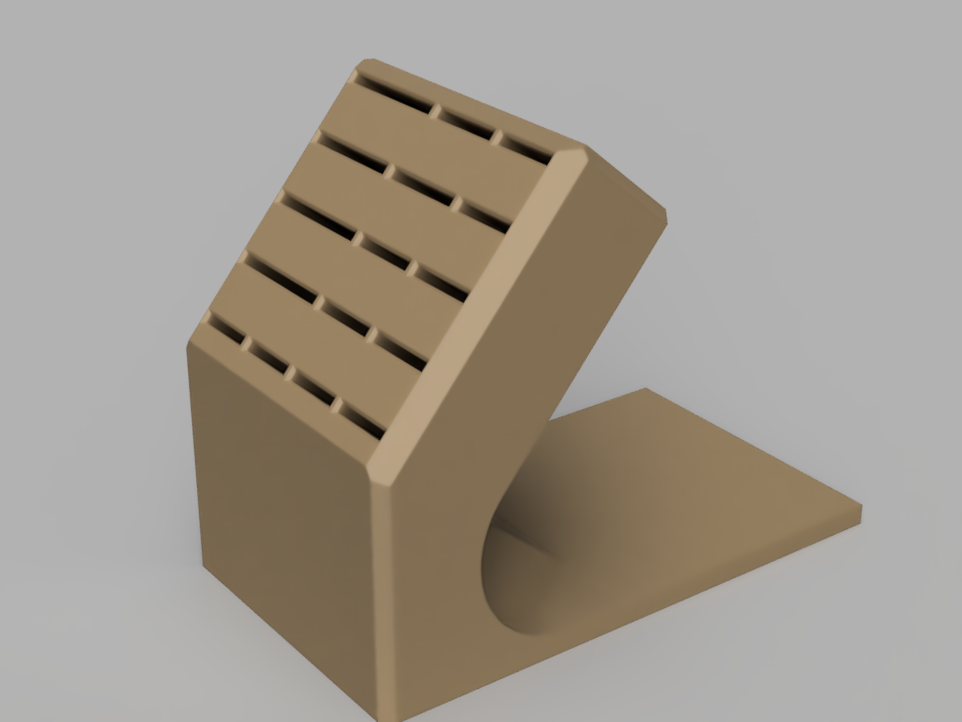 Kitchen Knife Block by grizzie17 | Download free STL model | Printables.com