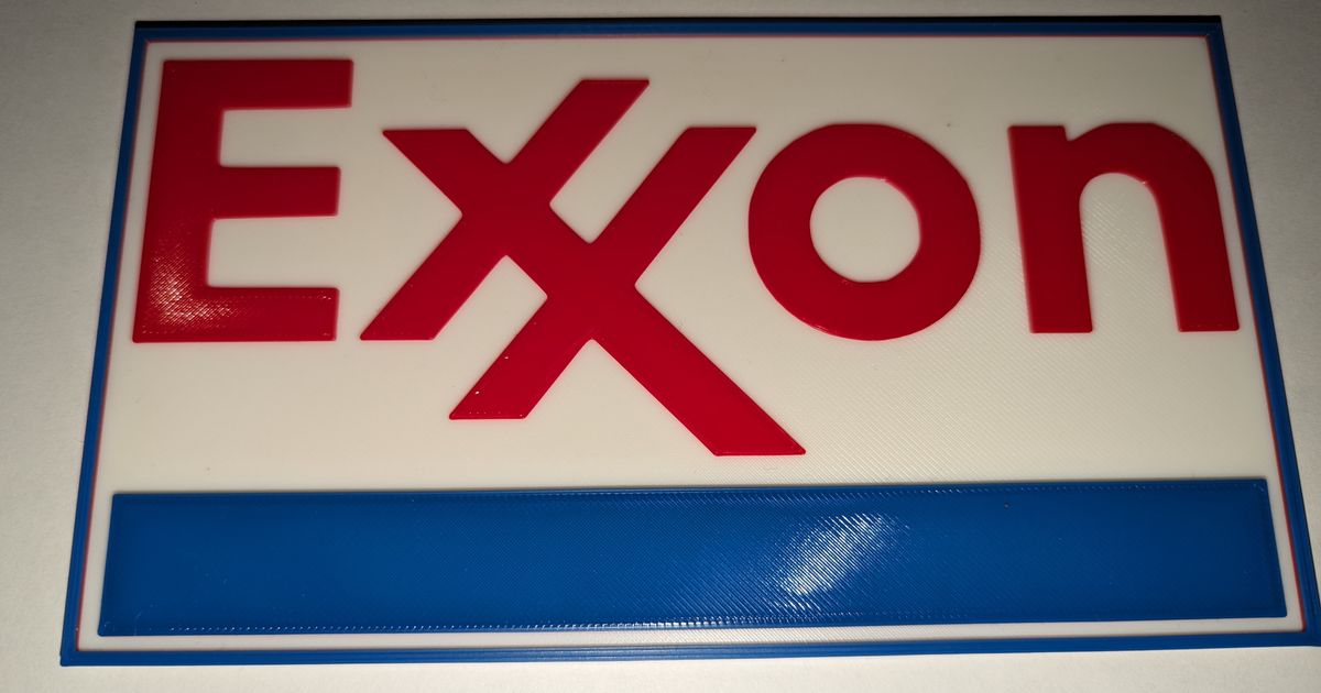 Exxon Sign / Plaque by Squibs | Download free STL model | Printables.com