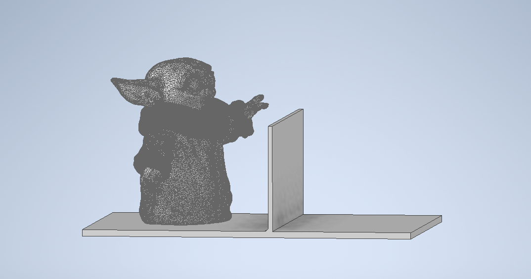 Grogu book holder for shelves by Luca Vidoni | Download free STL model | Printables.com