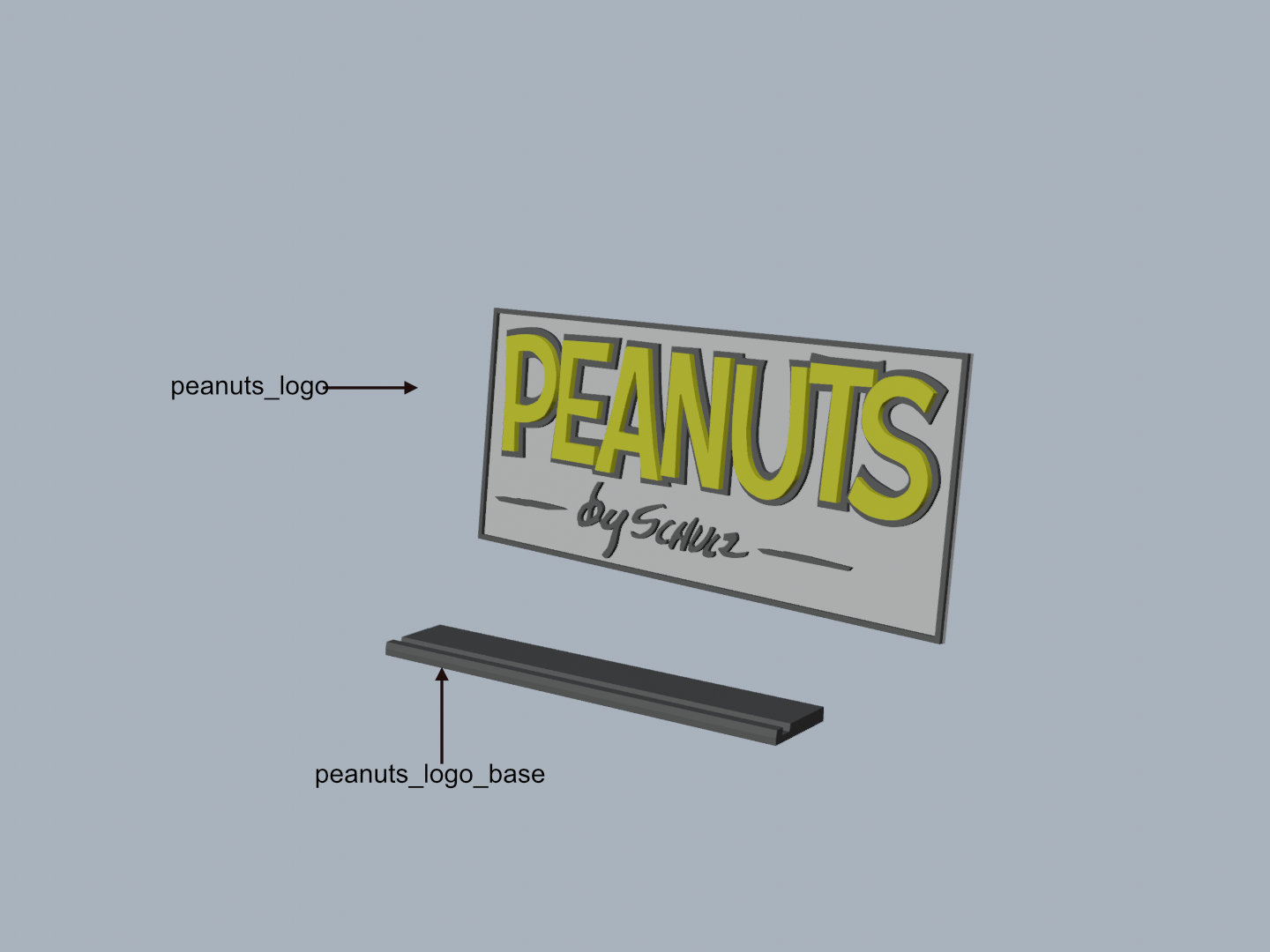 Peanuts Logo by reddadsteve | Download free STL model | Printables.com