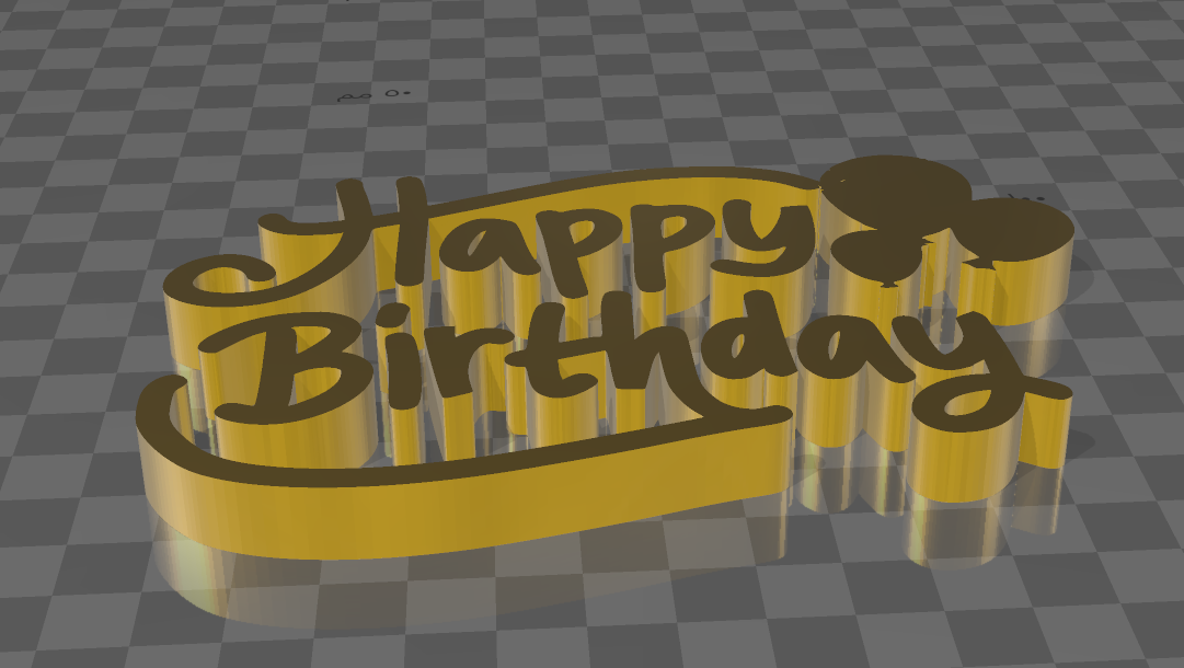 Happy Birthday 3D by KHALED Al AMOUDI | Download free STL model ...