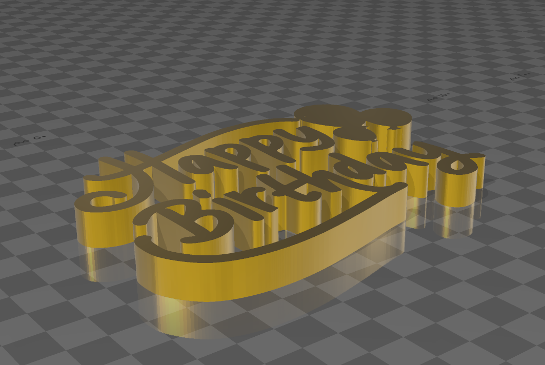 Happy Birthday 3D by KHALED Al AMOUDI | Download free STL model ...