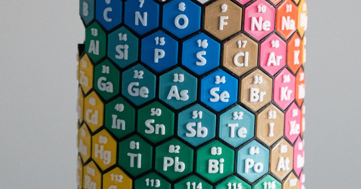 The truly periodic table of elements by janek | Download free STL model ...