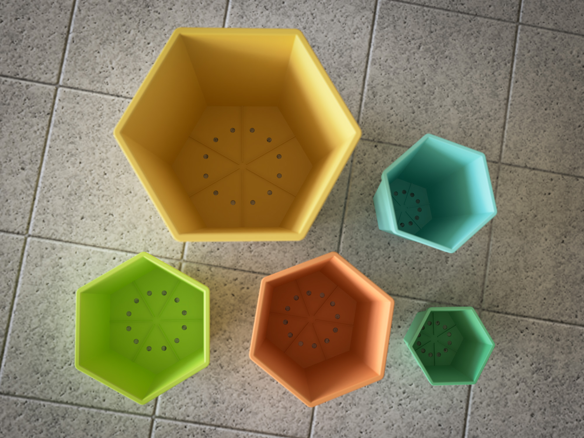 Hexagonal Flower Pot in Various Sizes by Lucky Resistor | Download free ...