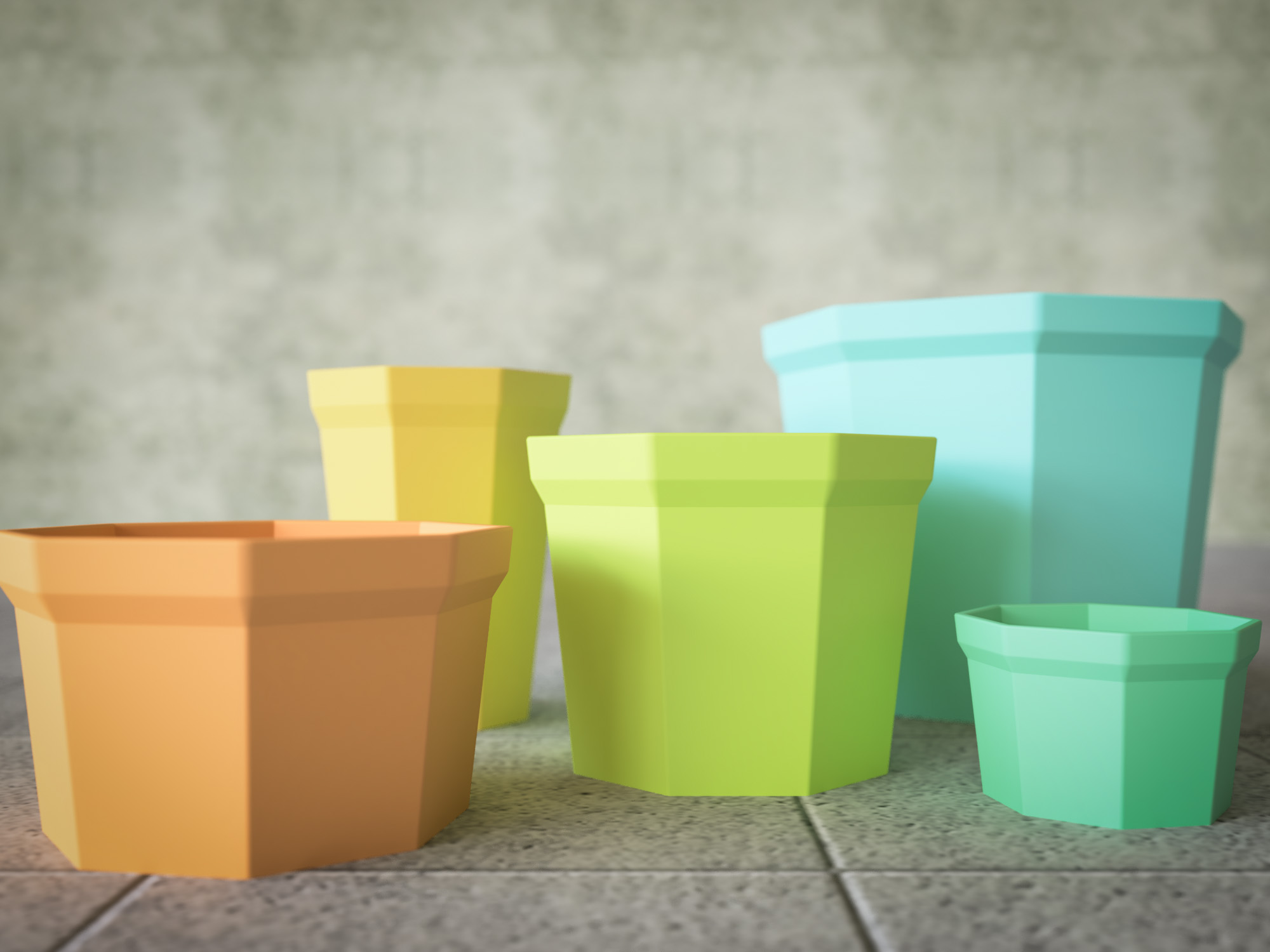 Octagonal Flower Pot in Various Sizes by Metikumi | Download free STL ...