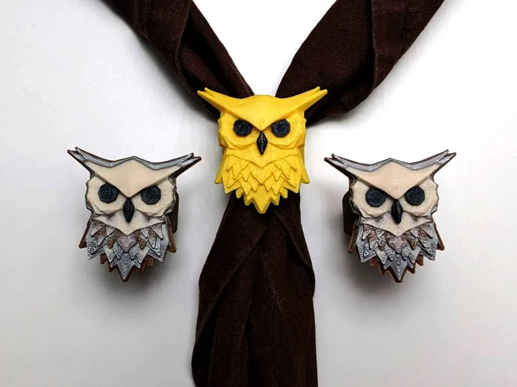 Midnight Hunter Owl woggle (turbánek) by JD Vinyl | Download free STL ...