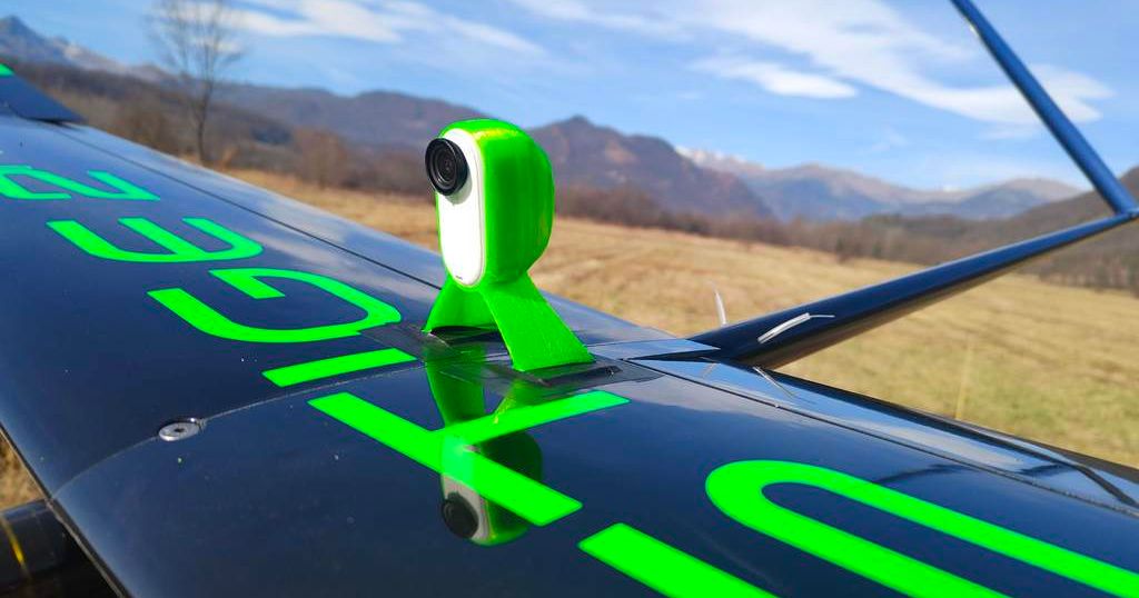 Insta360 GO3 aero camera mount for F5J F5K rc glider by AAME | Download ...