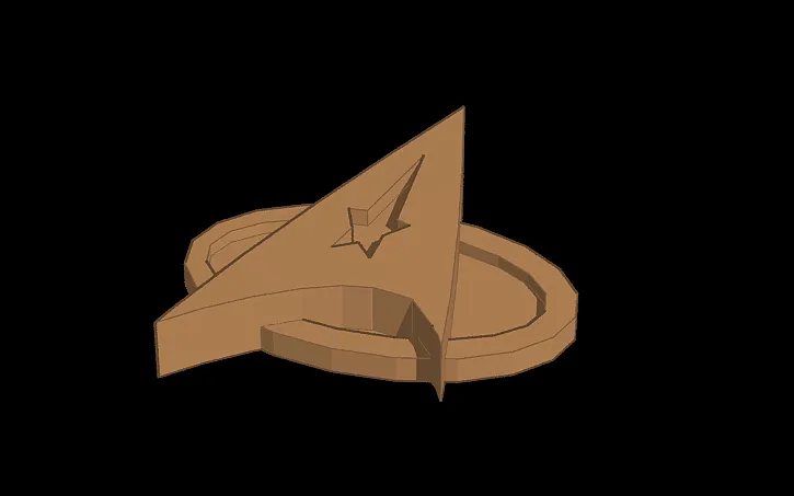 star trek badge (delta insignia) by James | Download free STL model ...