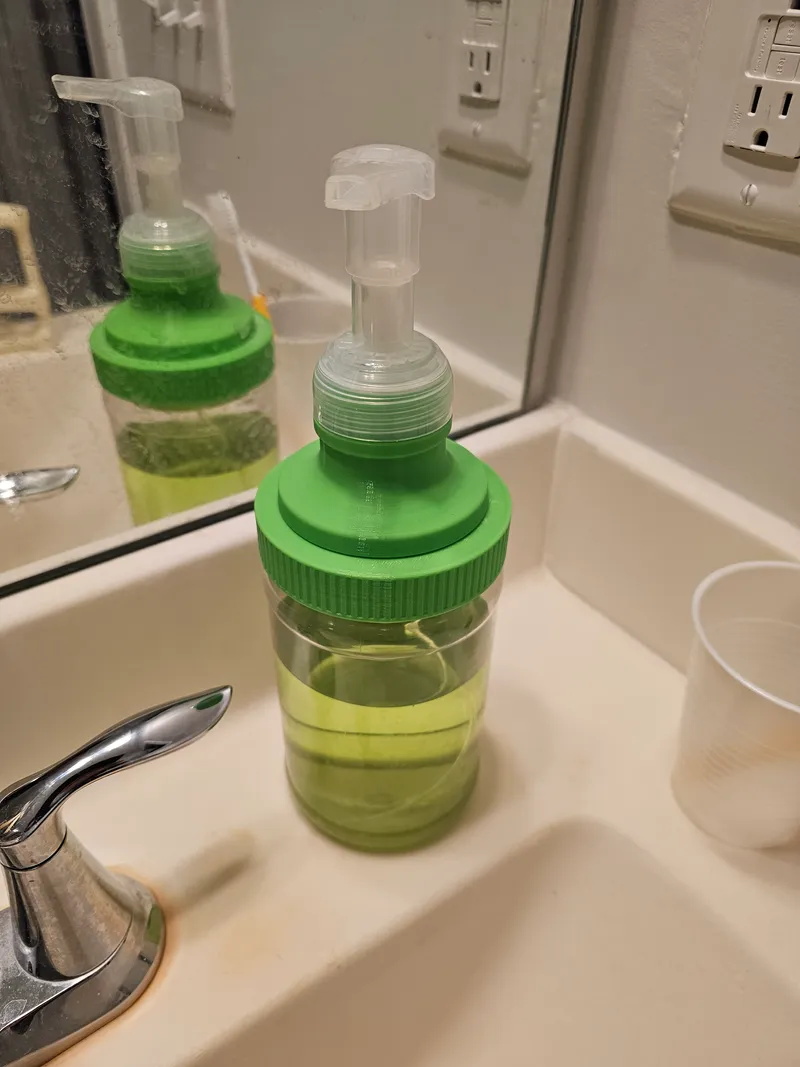 Foaming Soap Countertop Adapter by Noxispike | Download free STL model ...
