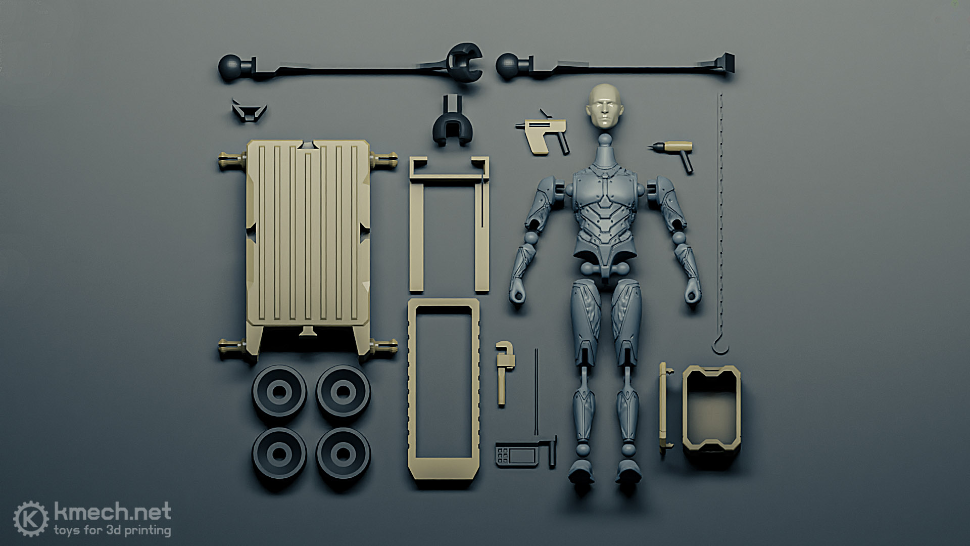 Pilot Mechanic Action Figure 1/18 by Kmech Toys | Download free STL ...