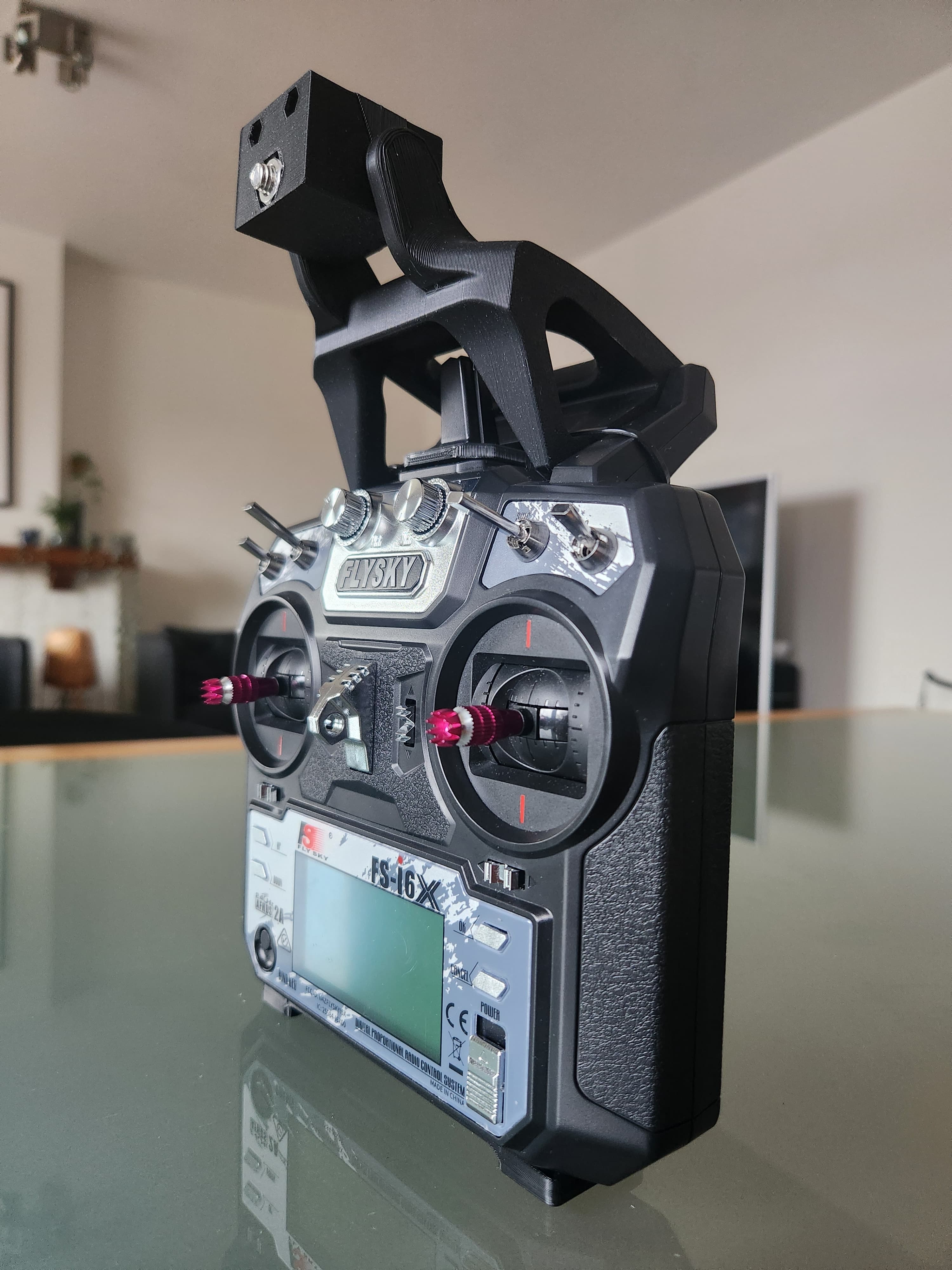 FlySky FS-I6X FPV Screen Holder by Cem0s | Download free STL model ...