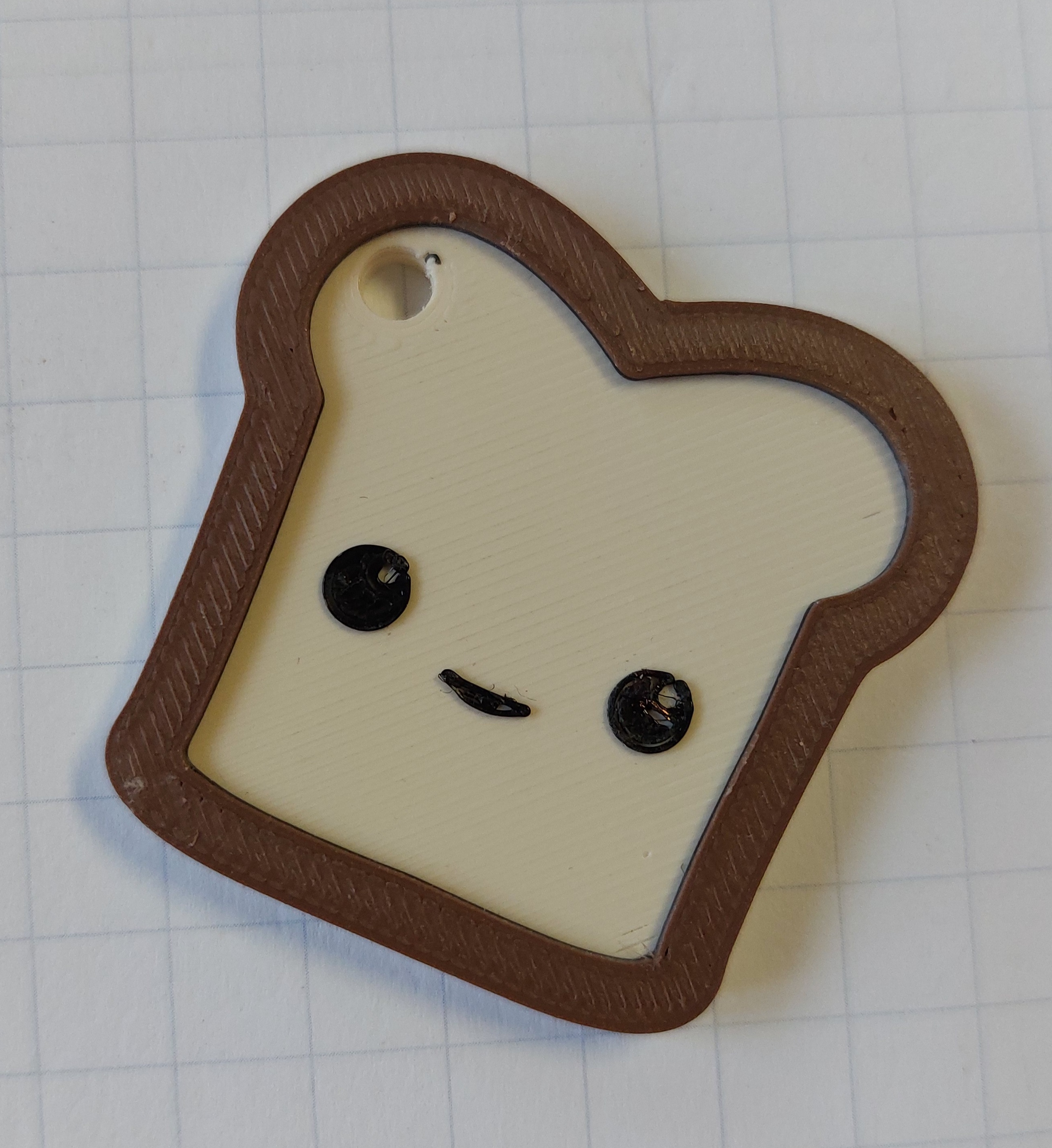 Happy Little Bread keychain by VBauerova | Download free STL model ...