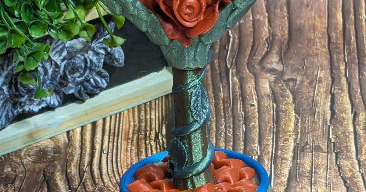 Valentine's Day Rose Topiary by Jacob Warner | Download free STL model ...