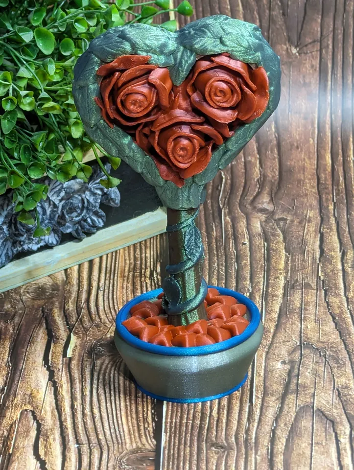 Valentine's Day Rose Topiary by Jacob Warner | Download free STL model ...