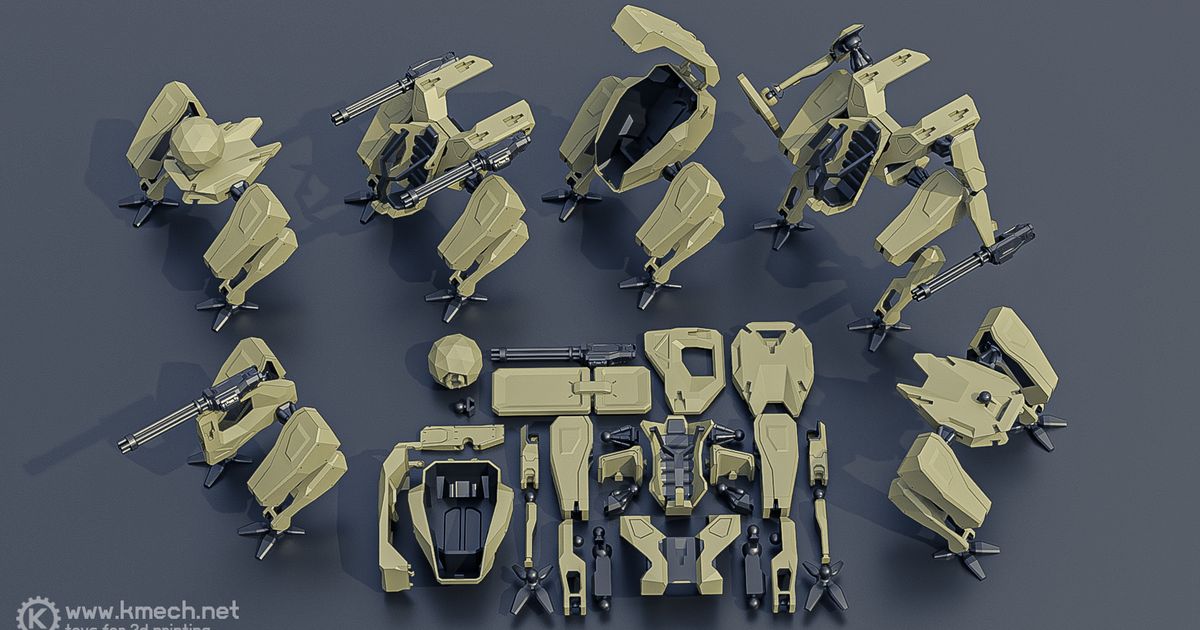 Mech Articulated by Kmech Toys | Download free STL model | Printables.com