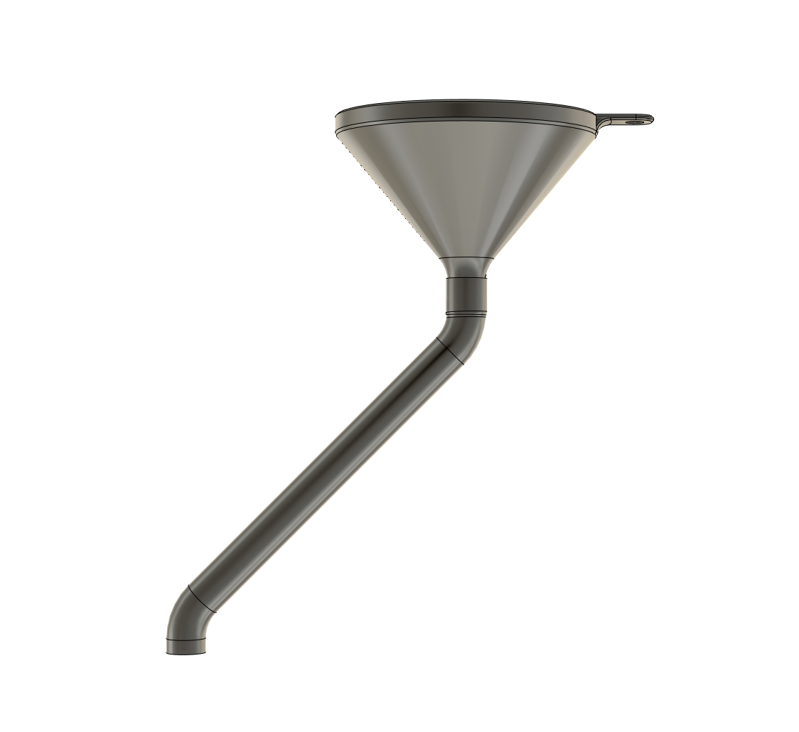 Funnel with air duct + anti-spill edge + removable S-extension by D!nu ...