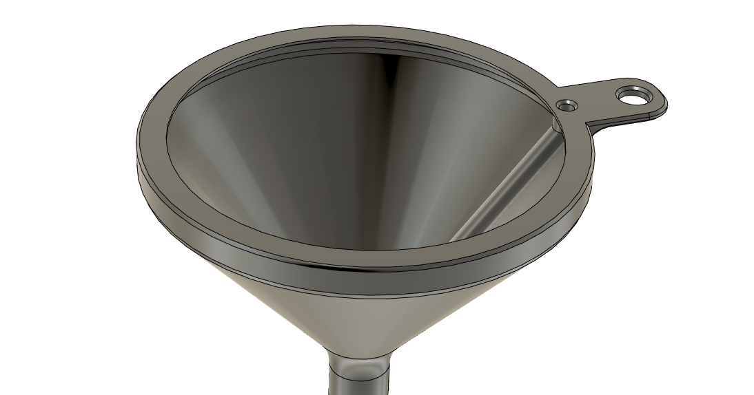 Funnel with air duct + anti-spill edge + removable S-extension by D!nu ...