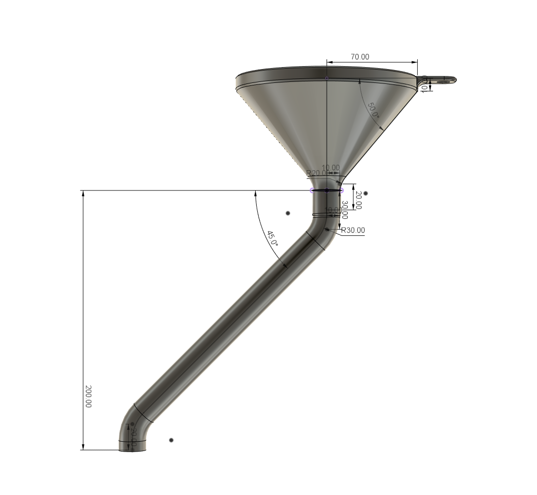 Funnel with air duct + anti-spill edge + removable S-extension by D!nu ...