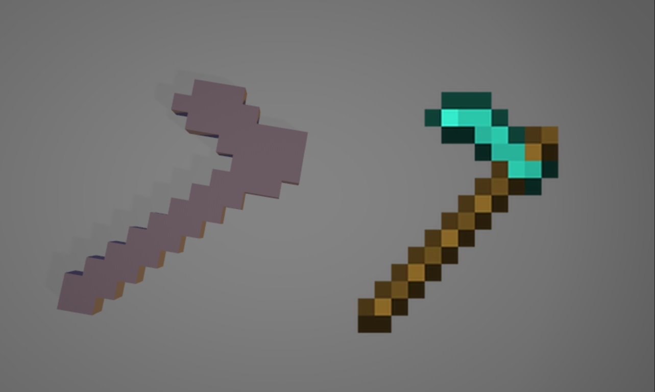 Minecraft hoe by Prostě já | Download free STL model | Printables.com