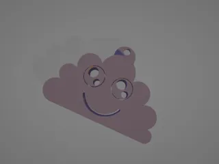 Cute cloud key chain by Prostě já | Download free STL model ...