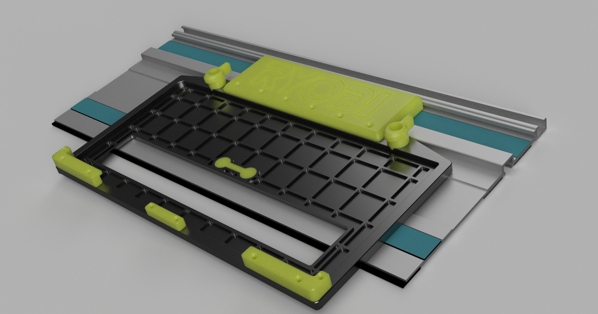 Guide rail adapter for Ryobi HCS 1250 by TJDesign | Download free STL ...