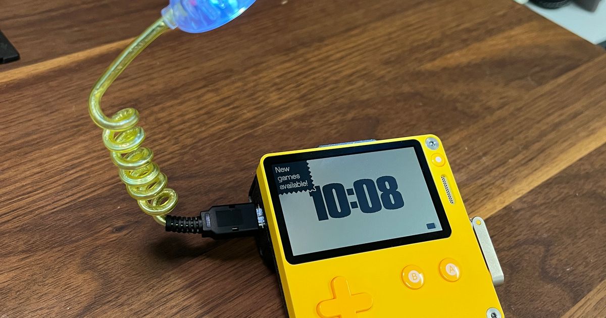 Playdate Light Case for Gameboy Worm Light using EXT Link Port von meub ...