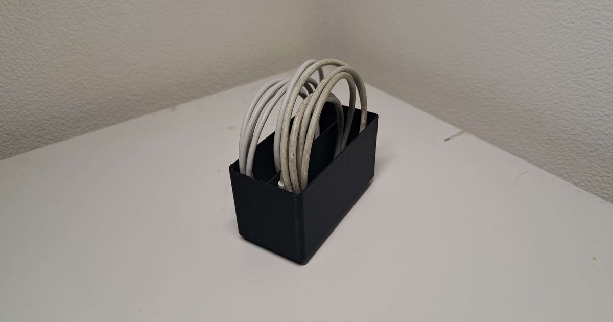 Gridfinity: organizer for 2 cables by Vani | Download free STL model ...