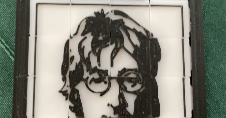 Slinding puzzle John Lennon by Guytarix | Download free STL model ...