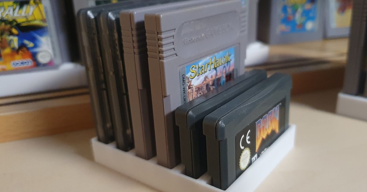 Game Boy cartridge holder (customizable / parametric) by Cube Brique ...