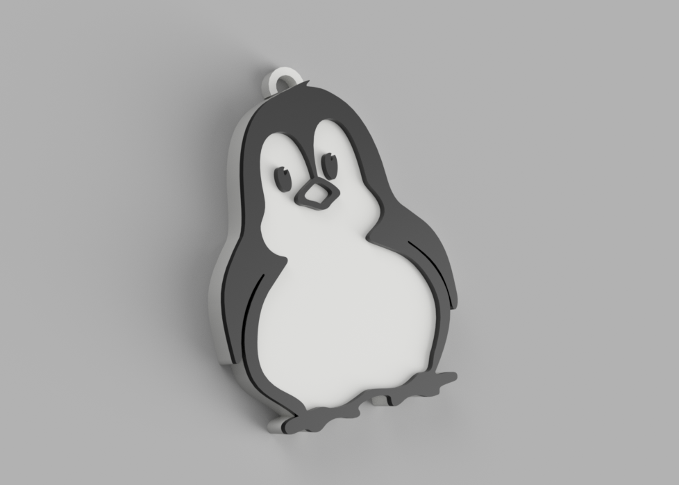 Penguin Keychain by automontronic | Download free STL model ...